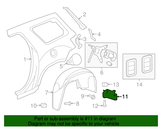 2007-2017 GM Molding Extension - Driver's Side (LH) 20815589 ...