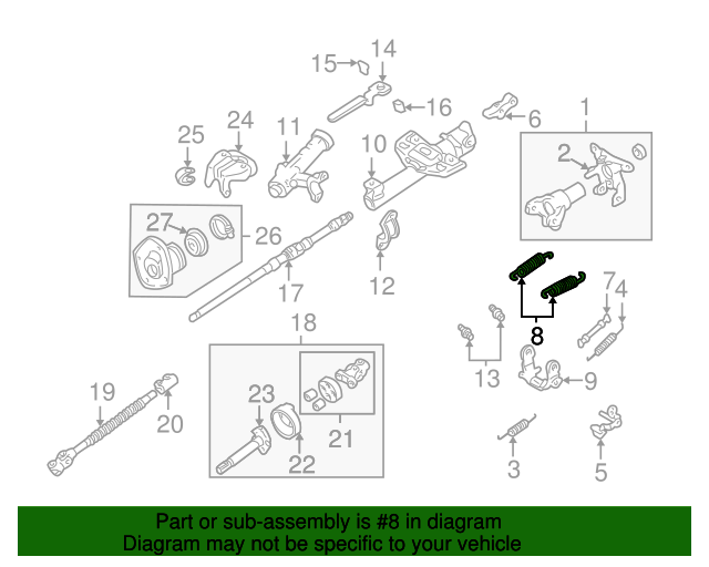 1998-2002 Toyota Land Cruiser Link Rod Tension Spring 90507-23022 ...