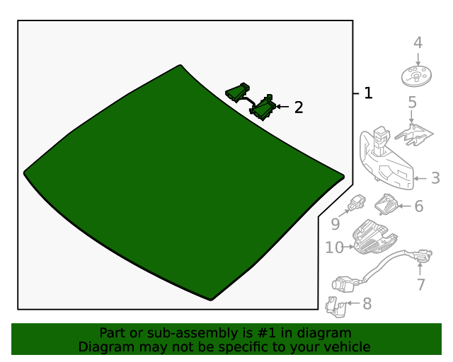 Genuine OEM Windshield | 213-670-32-03 | Fits Select 2021-2023 Mercedes ...