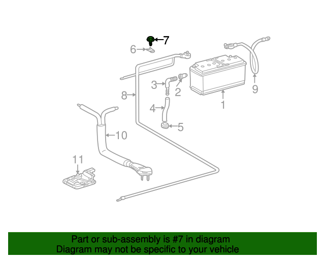 000000-003853-65 - Battery Hold Down Bolt 1998-2023 Mercedes-Benz ...