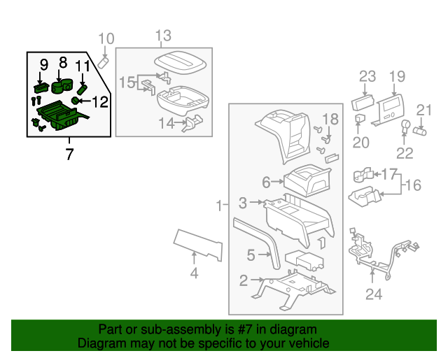 2007-2014 Cadillac Plate,F/Flr Cnsl Acsry Tr 20907562 | GM Parts Center