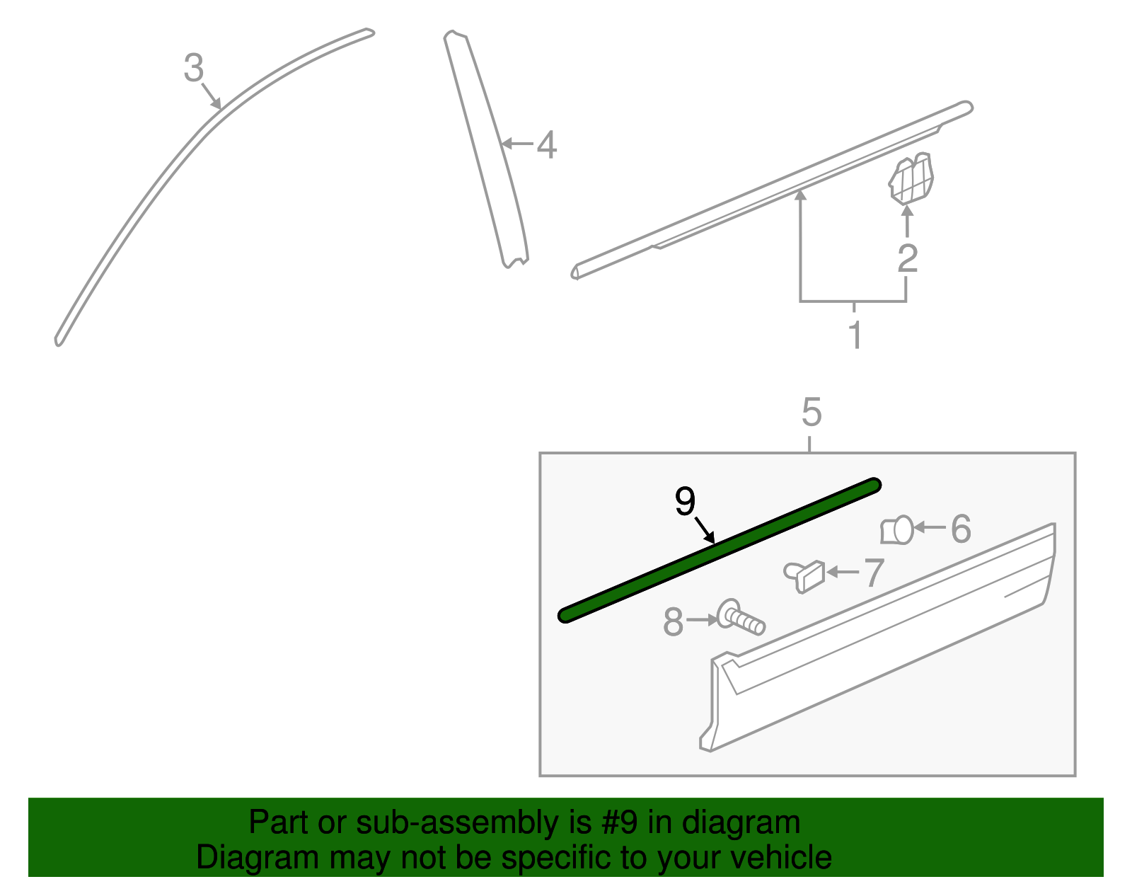 2017-2022 Honda CR-V Lower Molding Seal Strip 75317tlaa01 | Retail ...