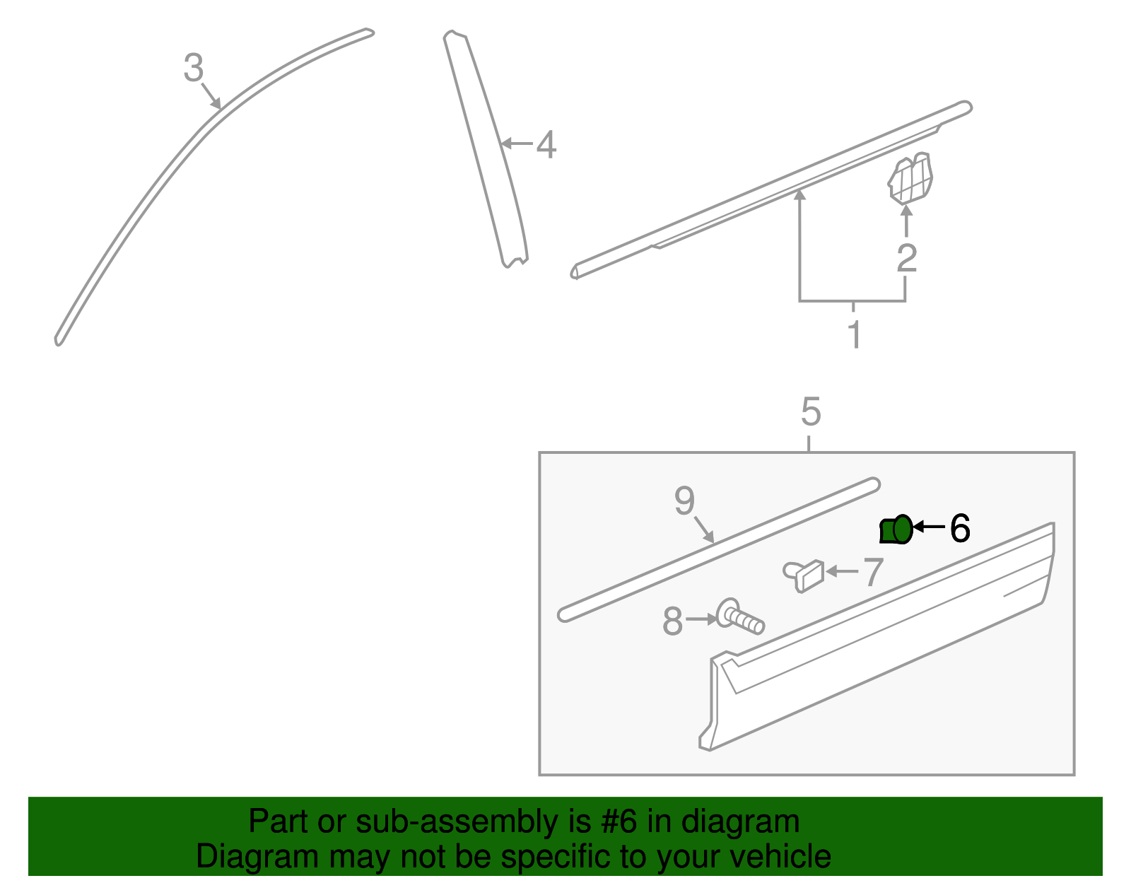 75315-S9A-004 - Lower Molding Clip 2002-2025 Honda CR-V | Honda Parts ...