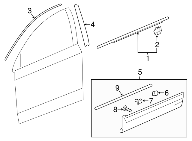 75332-TLC-A01 - Lower Molding 2017-2022 Honda CR-V | Honda Parts Online