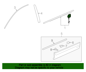 91503-TLA-A01 - Clip Door Molding - 2017-2020 Honda CR-V | Honda ...
