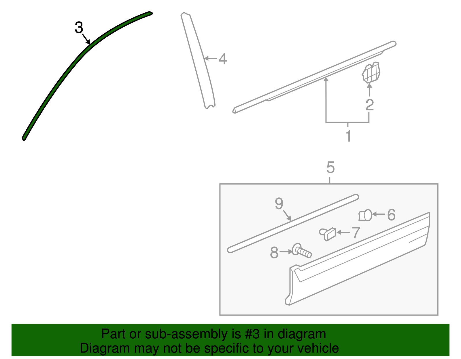 72425-TLA-A01 - 2017-2022 Honda CR-V - Molding Assembly R Front Door ...
