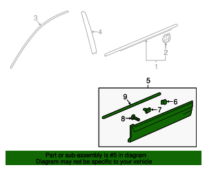 75332-TLC-A01 - Door Molding 2017-2022 Honda CR-V | AutoNation Parts