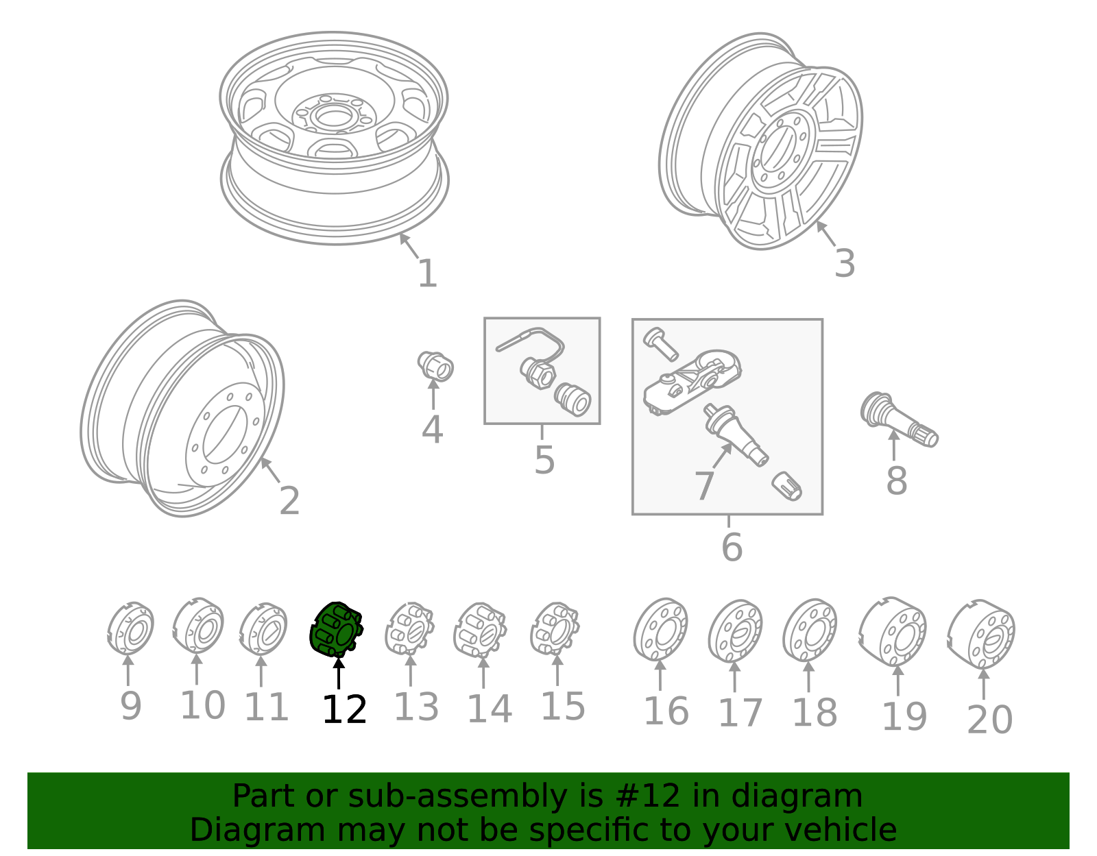 HC3Z-1130-K - Wheel Cap 2017-2024 Ford | Big 3 Auto Parts