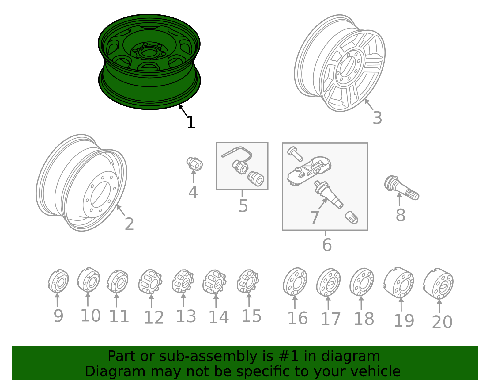 BC3Z-1015-CCP - Wheel, Steel 2018-2022 Ford F-350 Super Duty | Big 3 ...