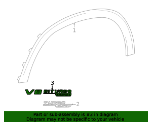 Genuine OEM Fender Emblem | 167-817-66-00 | Fits Select 2021-2023 ...