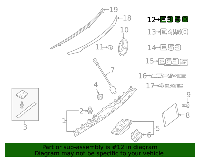 213-817-79-00 - Nameplate 2020-2023 Mercedes-Benz E 350 | Mercedes-Benz ...