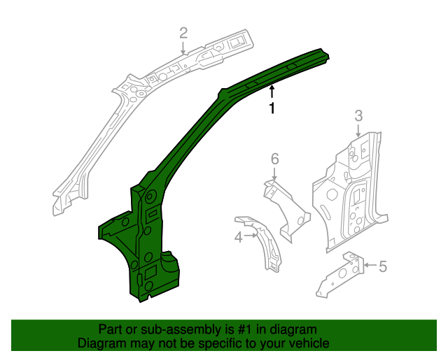 8R0-809-202-A - Upper Pillar Reinforced 2009-2015 Audi | Audi OEM Parts
