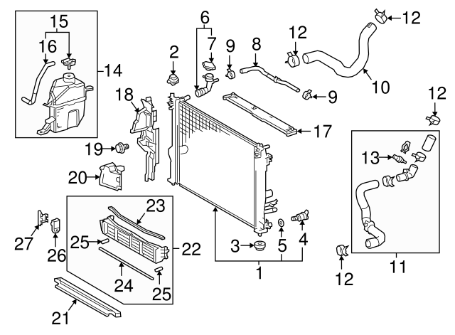 2018-2021 Toyota Radiator Assembly 16400-F0010 | Toyota Parts Center