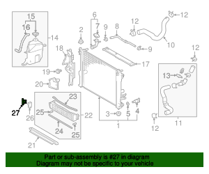 2018-2022 Toyota Radiator Shutter Bolt Cover 85667-06020 | Toyota Parts ...