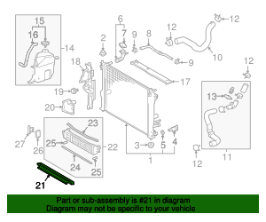 16592-F0010 - Radiator Support Air Deflector 2018-2024 Toyota ...