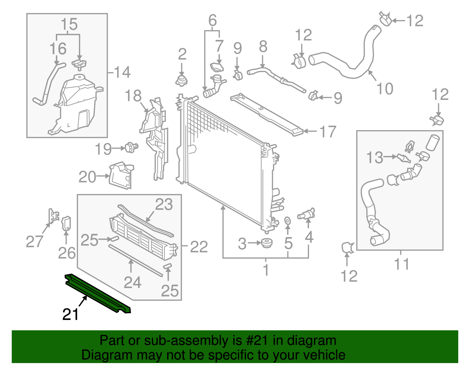 2018-2024 Toyota Camry Absorber, Front Bumper, Lower 52618-06040 | OEM ...