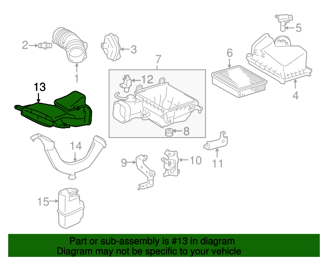 2012-2018 Toyota Air Inlet 17752-0P101 | OEM Parts Online