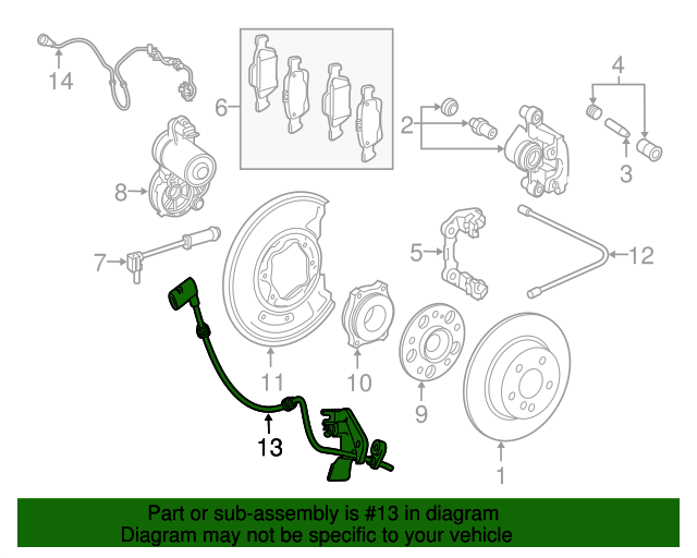 2016-2022 Mercedes-Benz ABS Wheel Speed Sensor 253-905-25-00 ...