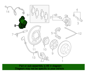 000-906-13-03 - Parking Brake Actuator 2015-2023 Mercedes-Benz ...