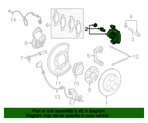 206-421-61-00 - Disc Brake Caliper 2021-2023 Mercedes-Benz ...