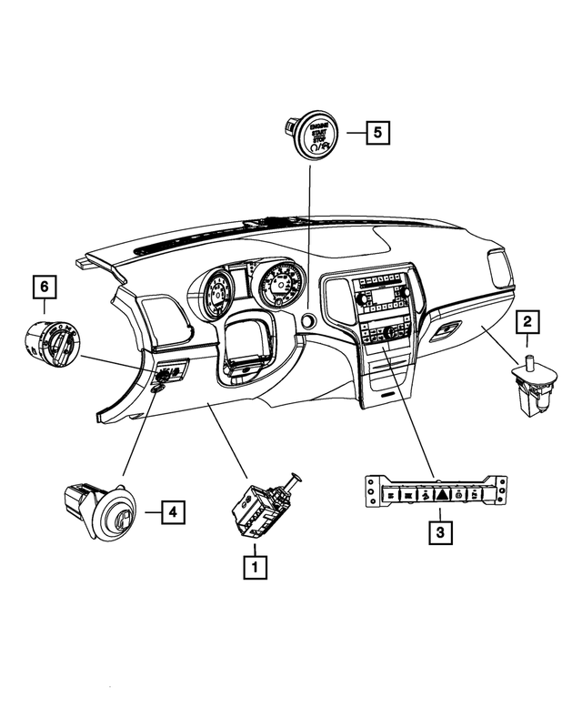 56029454AC - Stop Lamp Switch 2011-2013 Mopar | AutoNationParts.com