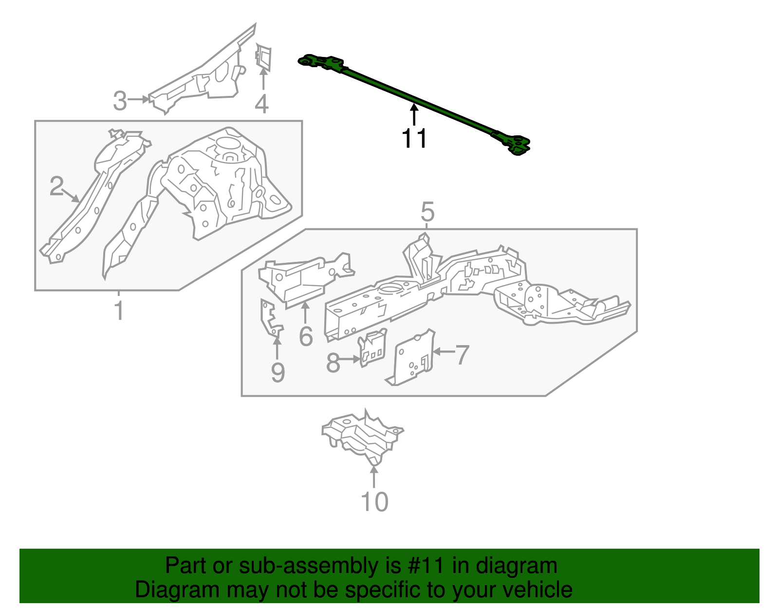 2016-2017 Honda Accord Strut Support 74180-T2F-A00 | Honda Factory Parts