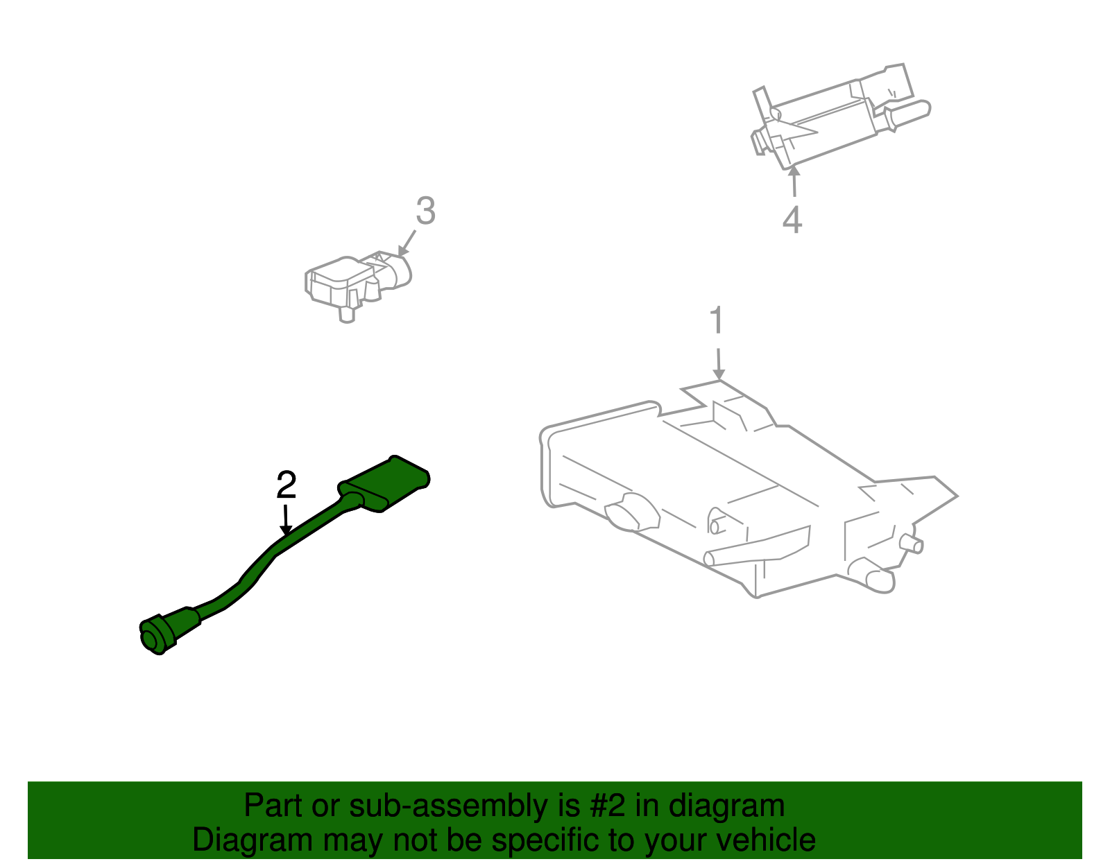 2004-2009 Cadillac Heated Oxygen Sensor 12575657 GM | GMPartsDirect.com