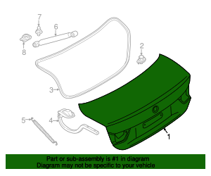 41628067900 - 2015-2020 BMW M4 Trunk Lid (41-62-8-067-900) | BMW of ...