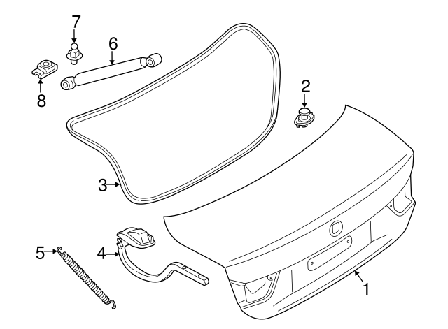 41628067900 - 2015-2020 BMW M4 Trunk Lid (41-62-8-067-900) | BMW of ...