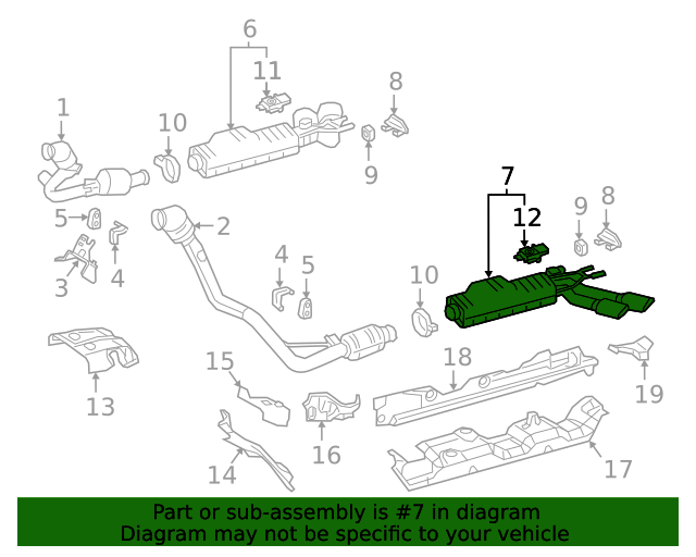2019-2023 Mercedes-Benz G 63 AMG® Muffler 463-490-77-01 | MB Parts Center