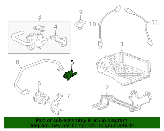 2019-2024 GM Vapor Canister Purge Solenoid Valve 12666845 ...