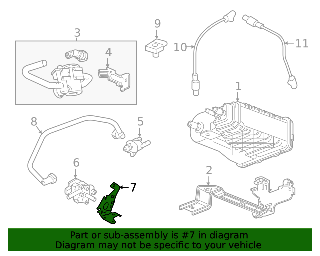 2019-2024 GM Vapor Canister Purge Pump Bracket 12669657 GM ...