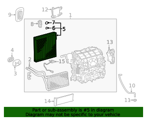88501-12540 - Evaporator Core - 2019-2023 Toyota | OEM Genuine Toyota Parts