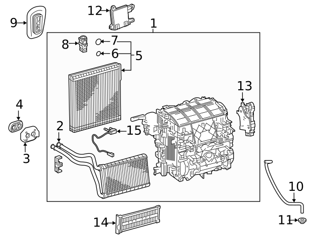88501-12540 - Evaporator Core - 2019-2023 Toyota | OEM Genuine Toyota Parts