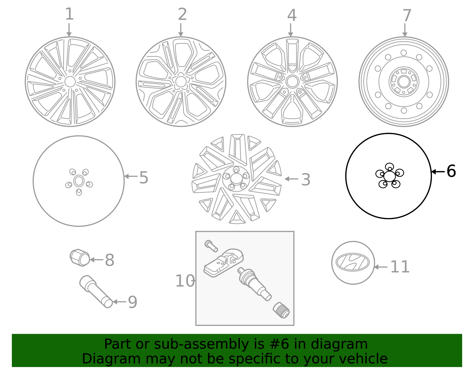 Hyundai - 52910-S1850 - Wheel, Alloy - 2021-2023 Hyundai Santa Fe | OEM ...