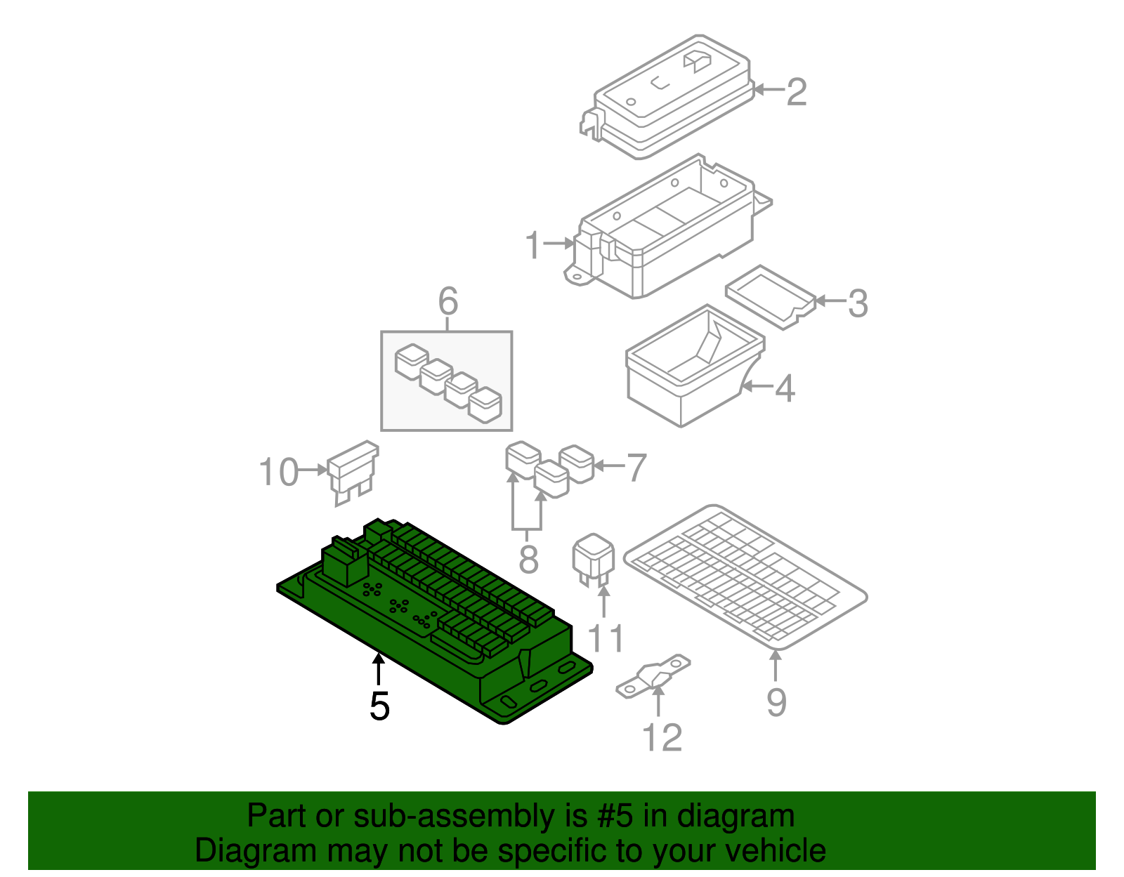 2006-2008 Mini Cooper Relay & Fuse Plt 61-14-6-906-626 | Shop OEM MINI ...