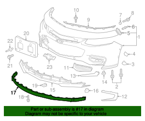 2016-2021 Chevrolet Malibu Lower Deflector 23397792 | TascaParts.com