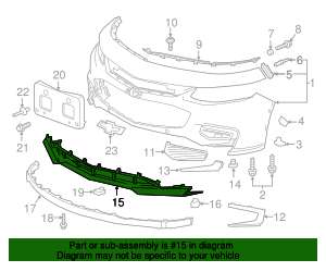 2016-2018 Chevrolet Malibu Front Lower Bumper Cover 23478398 GM ...