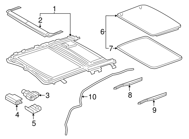 63209-50070 - Sunroof Deflector 2018-2024 Lexus | AutoNation Parts