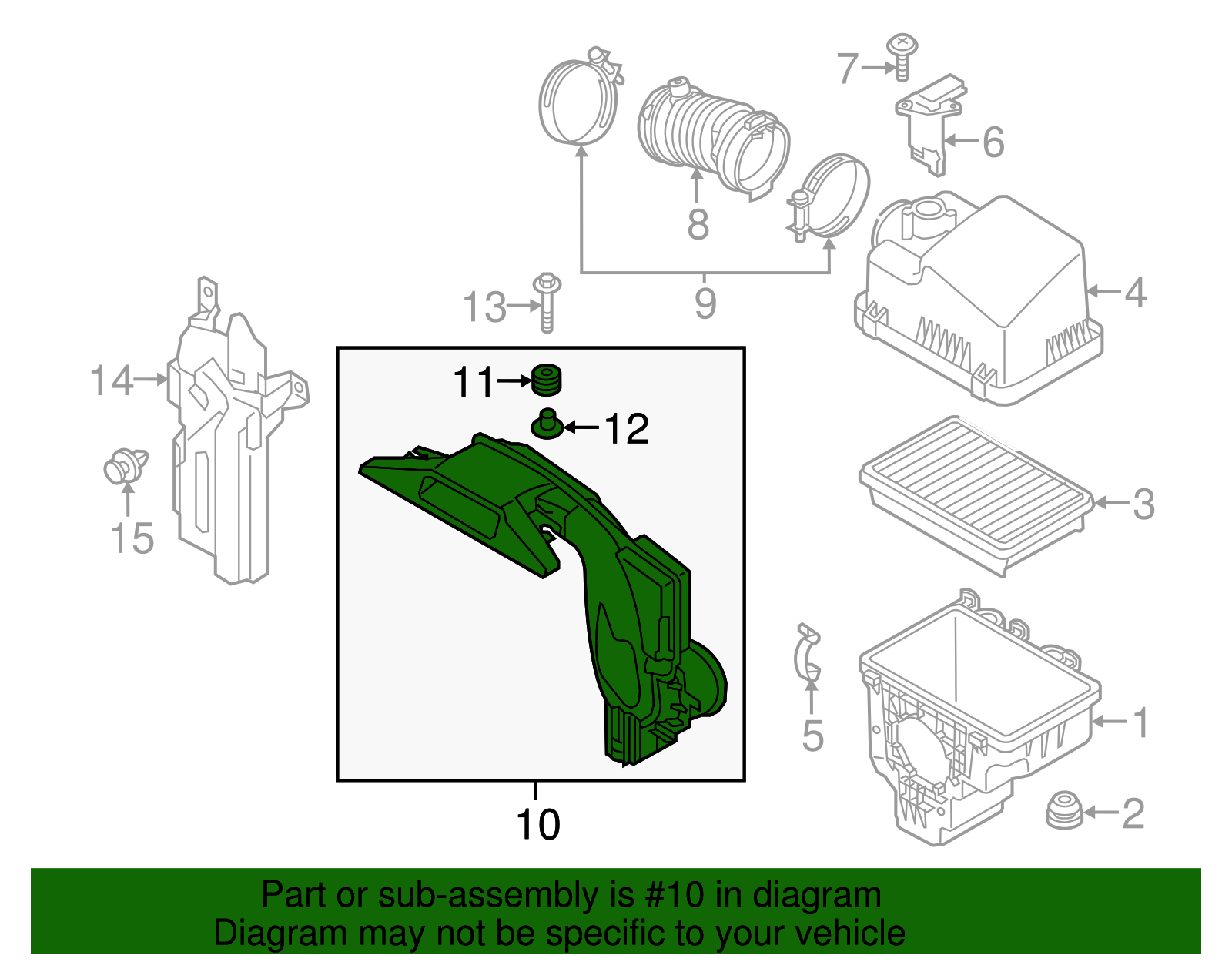 2014-2018 Mazda 3 Inlet Duct PE11-13-200A | RealMazdaParts.com