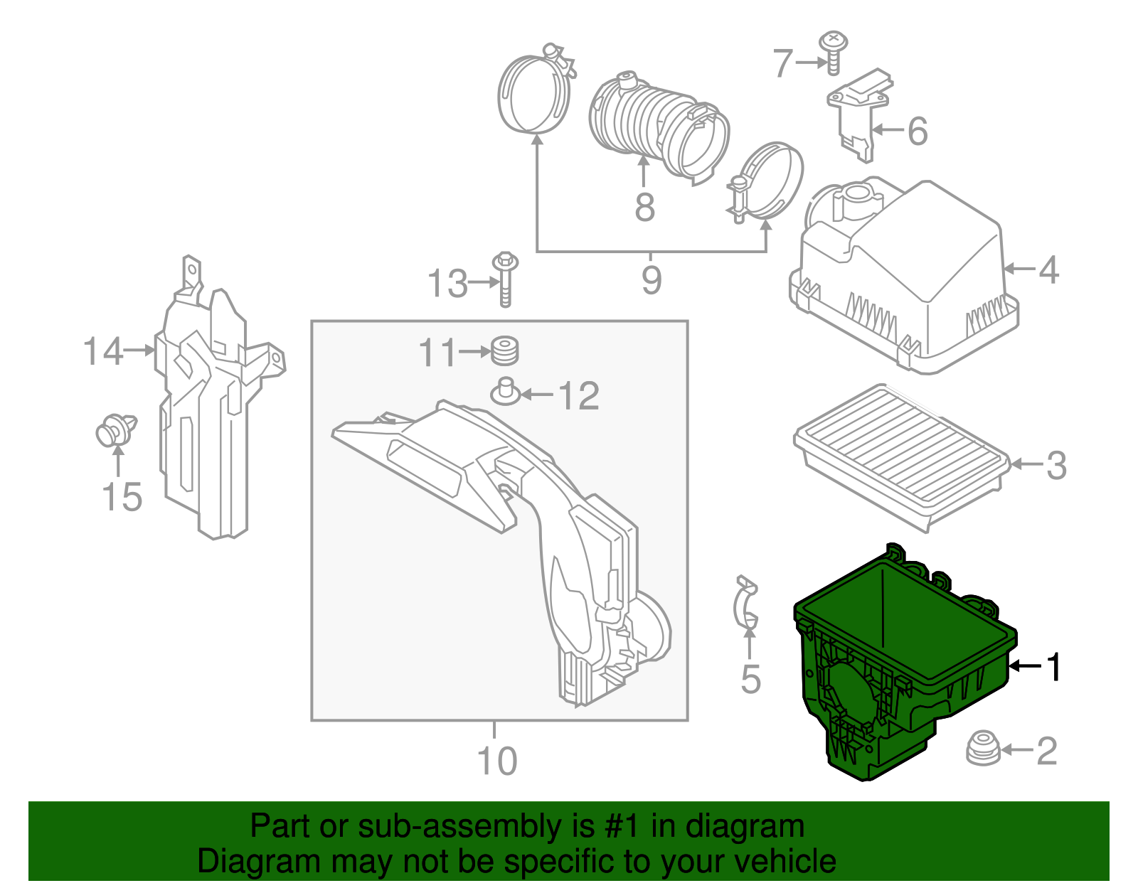 2014-2018 Mazda 3 Air Cleaner Body PEAR-13-3AY | OEM Parts Online