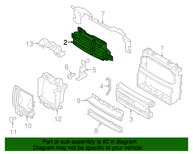 LR082883 - Radiator Shutter Assembly - 2017-2020 Land Rover Discovery ...