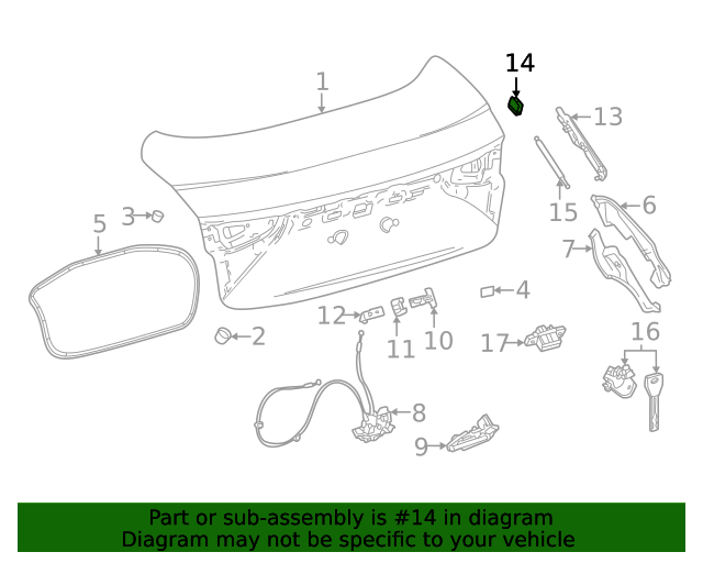 2021-2022 Toyota Mirai Hinge Stopper 64554-30051 | Toyota Parts Center