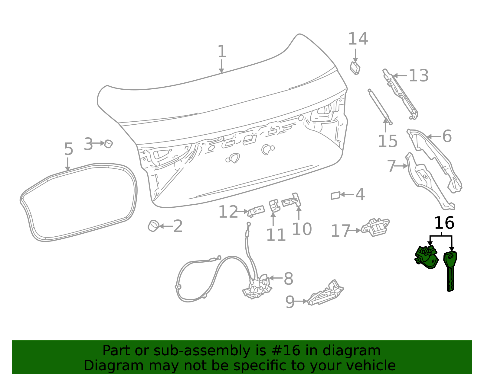 2021-2024 Toyota Mirai Cylinder & Keys 69055-62020 | Toyota Parts Center