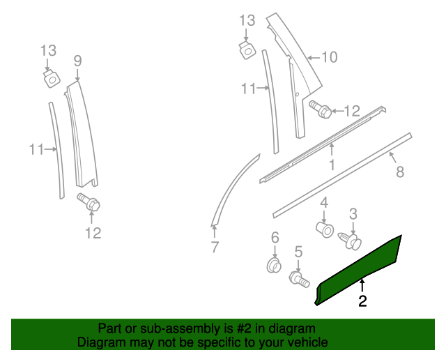 2011-2018 Porsche Cayenne Lower Molding 958-559-790-00-G2X | OEM Parts Online