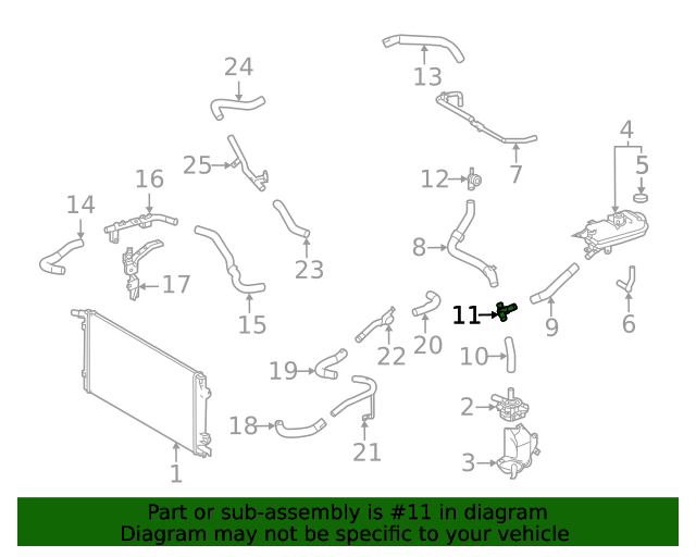 2012-2020 Toyota Drive Motor Inverter Radiator Hose Adapter 90413-17004 ...