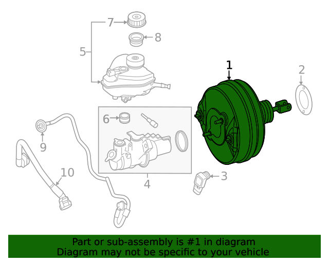 167-430-24-00 - Booster Assembly 2021-2023 Mercedes-Benz | Mercedes ...