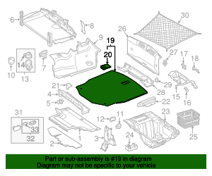 2017-2023 Mercedes-Benz Spare Tire Panel 205-680-59-09-9F08 | German ...