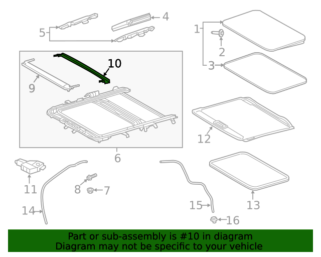 63214-47010 - Drip Channel - 2019-2023 Toyota | OEM Genuine Toyota Parts