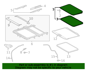 2019-2021 Toyota Sunroof Glass 63201-0R080 | OEM Parts Online
